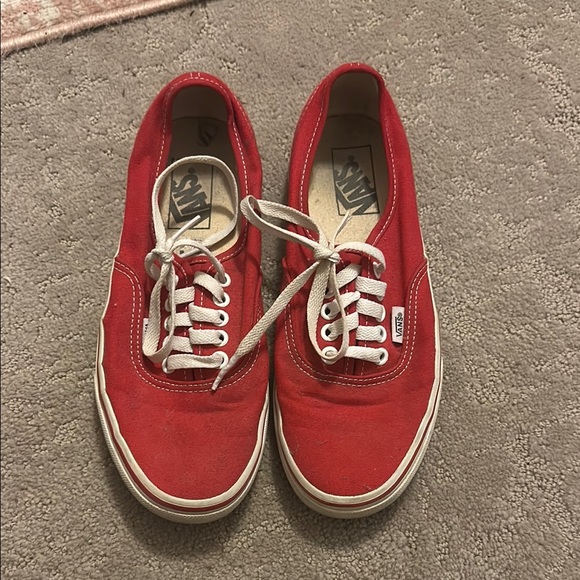 Vans | Shoes | Vans Bold Red Canvas Shoes | Poshmark